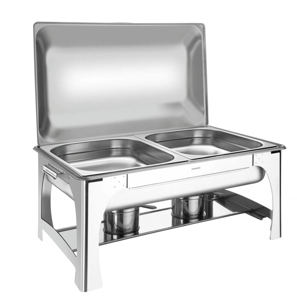 Rechaud Tramontina Retangular em Aço Inox - Luxo e Praticidade - Casa ...